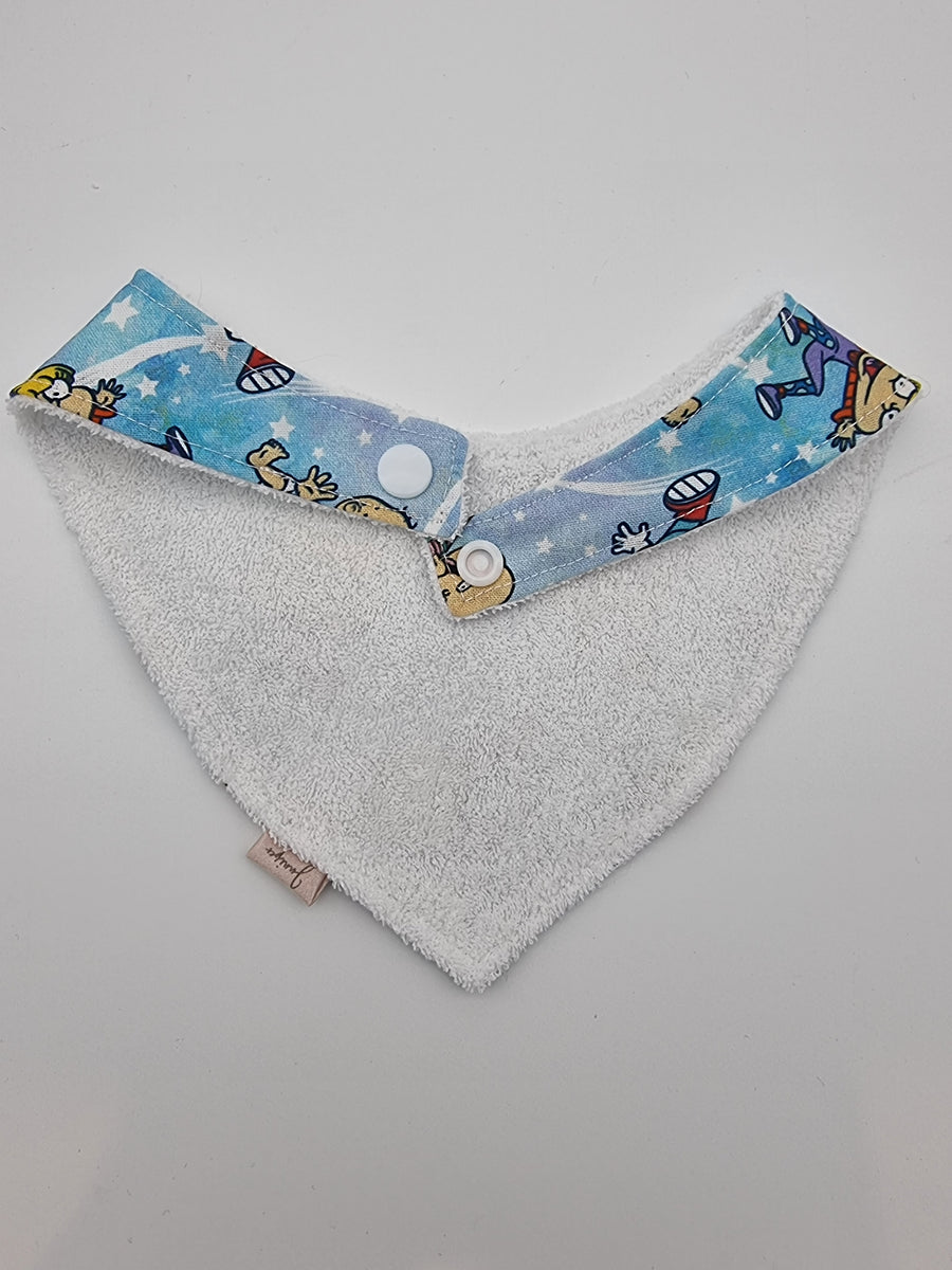 Rugrats in space fitted bib – Jumping Juniper Official